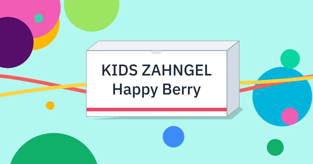 Symbolbild: Packung mit der Aufschrift KIDS ZAHNGEL Happy Berry (PZN 19878248) – Verfügbarkeit und Bezug in Apotheken in Frankfurt am Main