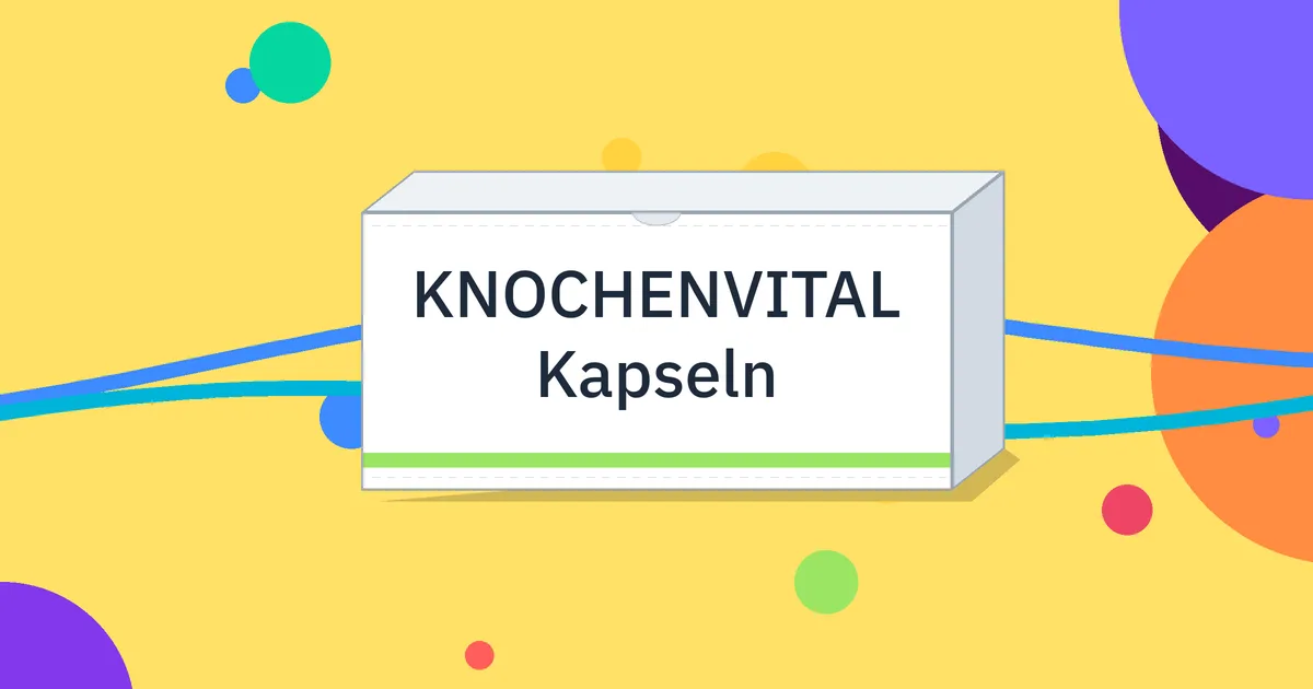Symbolbild: Packung mit der Aufschrift KNOCHENVITAL Kapseln (PZN 18667733) – Verfügbarkeit und Bezug in Apotheken in Frankfurt am Main