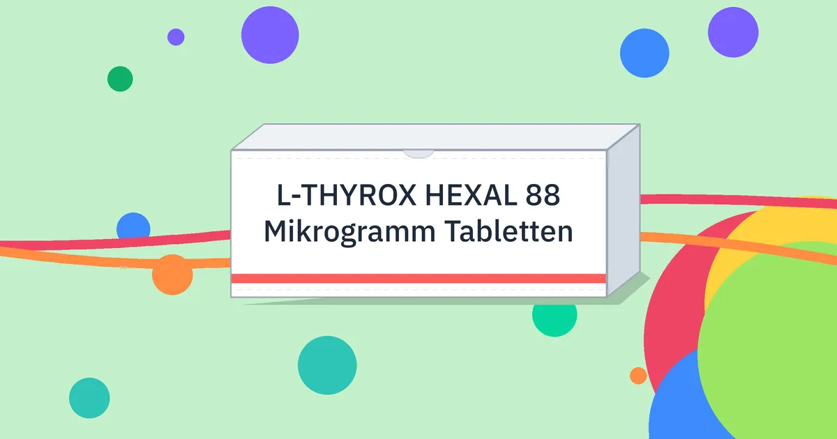 Symbolbild: Packung mit der Aufschrift L-THYROX HEXAL 88 Mikrogramm Tabletten (PZN 13168899) – Verfügbarkeit und Bezug in Apotheken in Frankfurt am Main