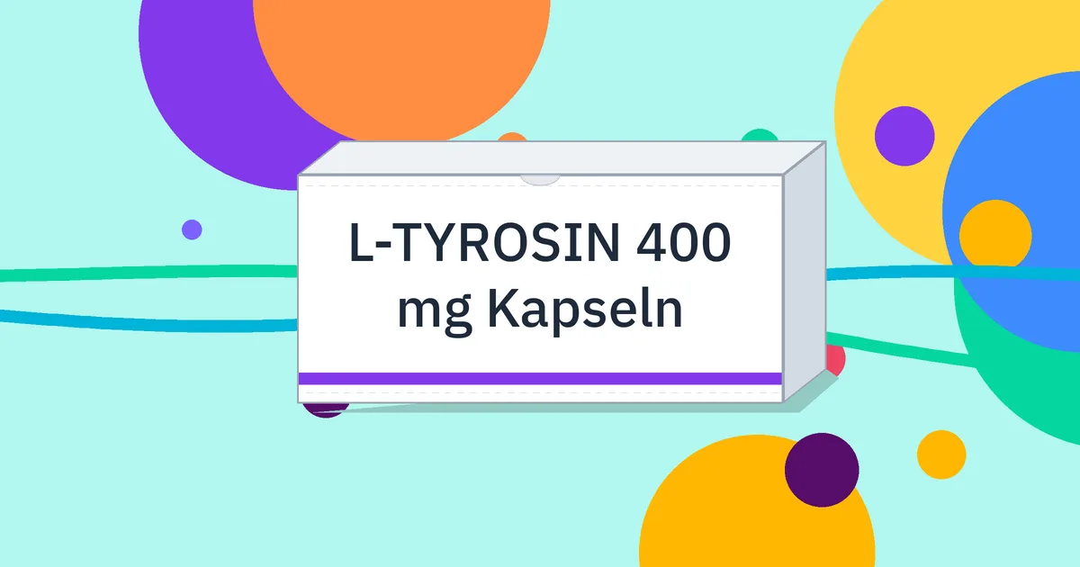 Symbolbild: Packung mit der Aufschrift L-TYROSIN 400 mg Kapseln (PZN 10007150) – Verfügbarkeit und Bezug in Apotheken in Frankfurt am Main