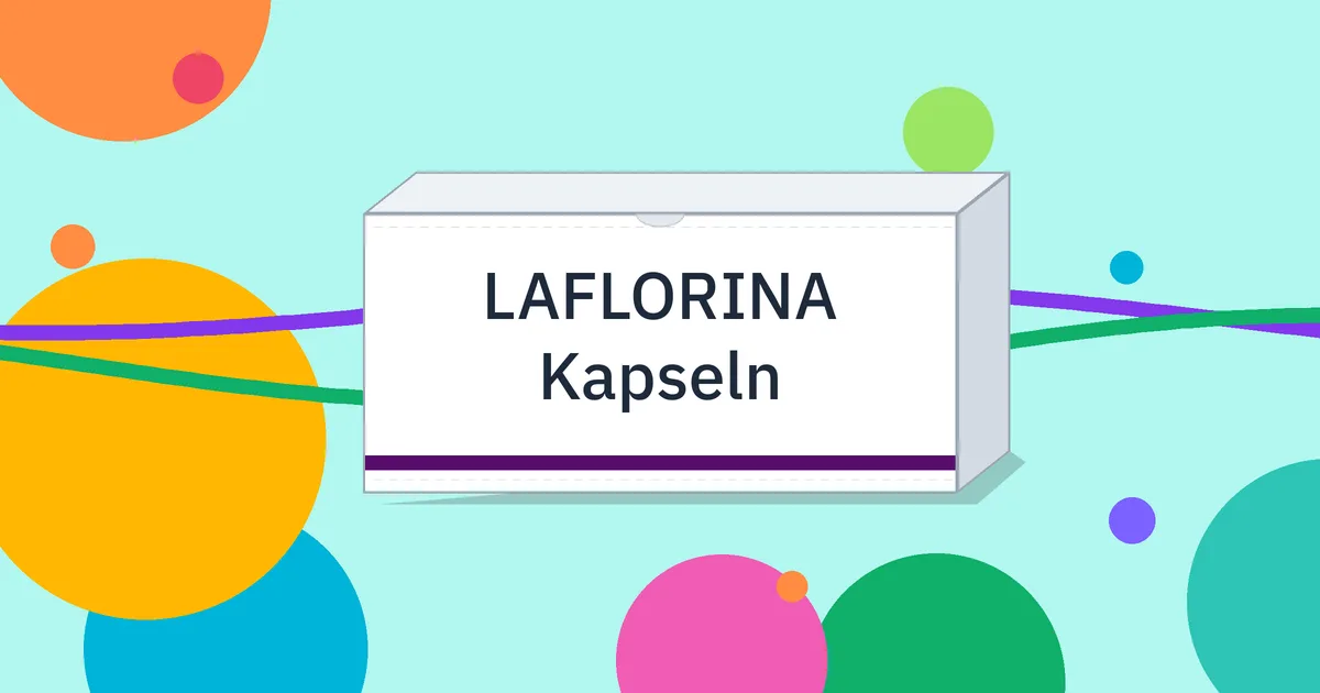 Symbolbild: Packung mit der Aufschrift LAFLORINA Kapseln (PZN 16388940) – Verfügbarkeit und Bezug in Apotheken in Frankfurt am Main