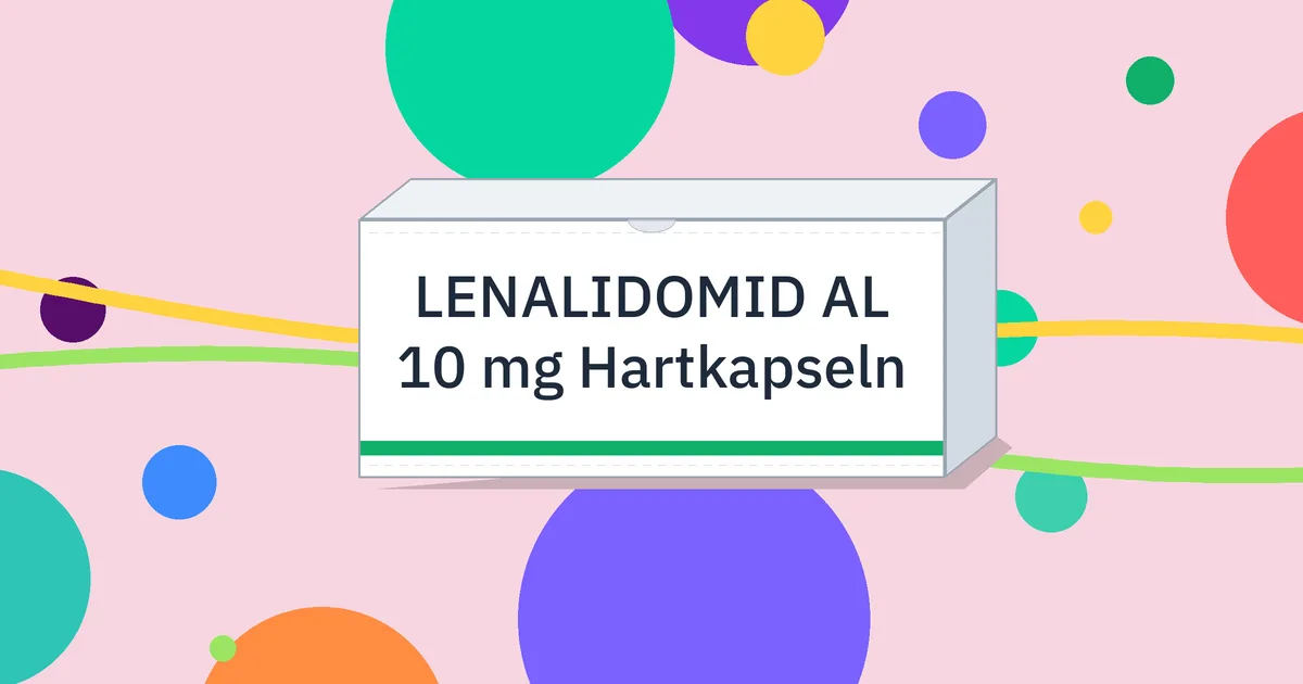 Symbolbild: Packung mit der Aufschrift LENALIDOMID AL 10 mg Hartkapseln (PZN 17281285) – Verfügbarkeit und Bezug in Apotheken in Frankfurt am Main