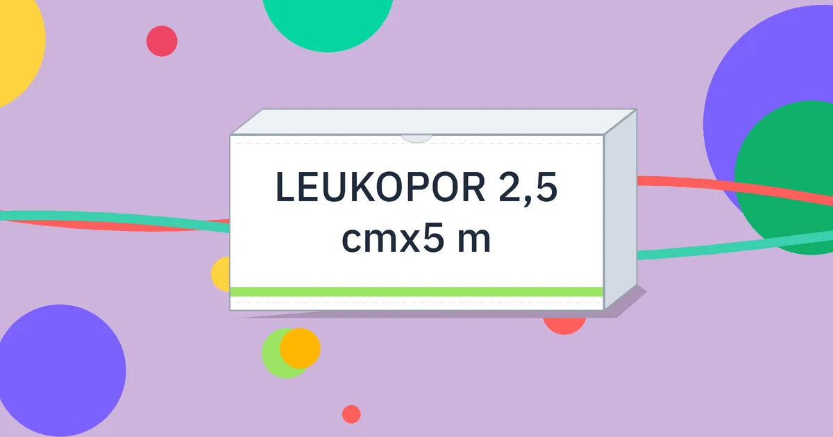 Symbolbild: Packung mit der Aufschrift LEUKOPOR 2,5 cmx5 m (PZN 19125313) – Verfügbarkeit und Bezug in Apotheken in Frankfurt am Main
