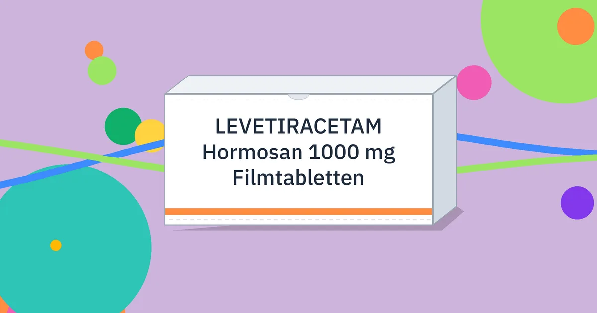 Symbolbild: Packung mit der Aufschrift LEVETIRACETAM Hormosan 1000 mg Filmtabletten (PZN 09234194) – Verfügbarkeit und Bezug in Apotheken in Frankfurt am Main