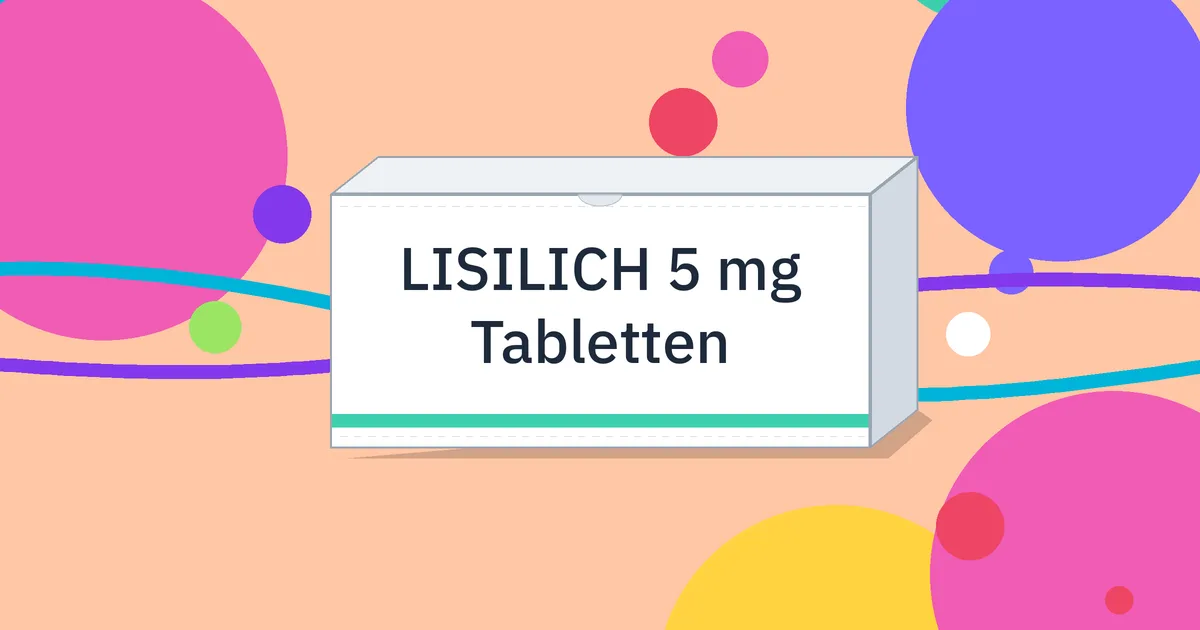 Symbolbild: Packung mit der Aufschrift LISILICH 5 mg Tabletten (PZN 00755690) – Verfügbarkeit und Bezug in Apotheken in Frankfurt am Main