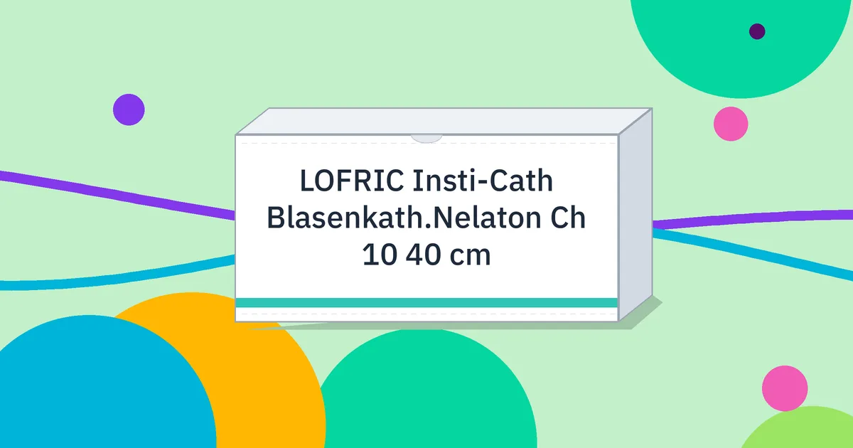 Symbolbild: Packung mit der Aufschrift LOFRIC Insti-Cath Blasenkath.Nelaton Ch 10 40 cm (PZN 17309428) – Verfügbarkeit und Bezug in Apotheken in Frankfurt am Main