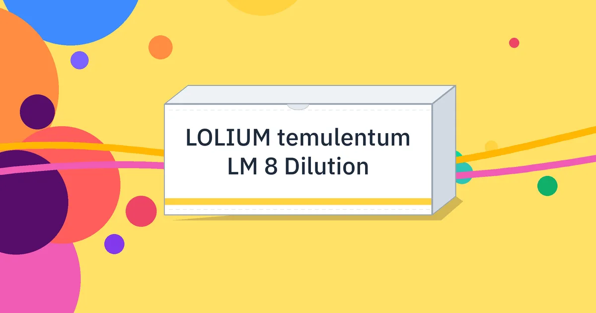 Symbolbild: Packung mit der Aufschrift LOLIUM temulentum LM 8 Dilution (PZN 13535197) – Verfügbarkeit und Bezug in Apotheken in Frankfurt am Main