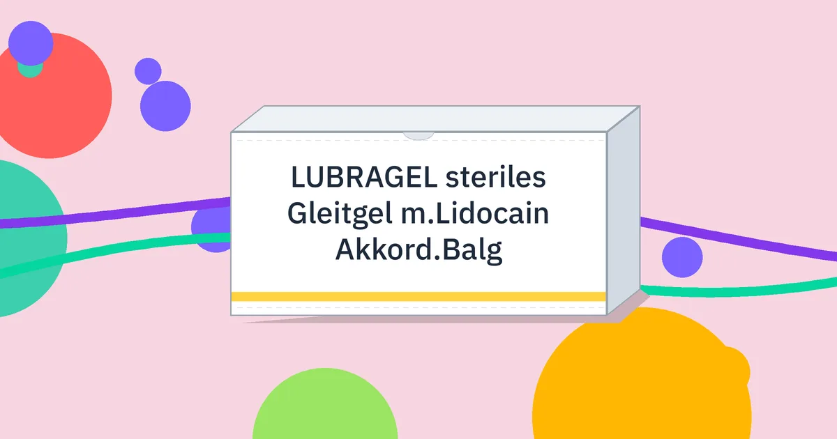 Symbolbild: Packung mit der Aufschrift LUBRAGEL steriles Gleitgel m.Lidocain Akkord.Balg (PZN 19460980) – Verfügbarkeit und Bezug in Apotheken in Frankfurt am Main