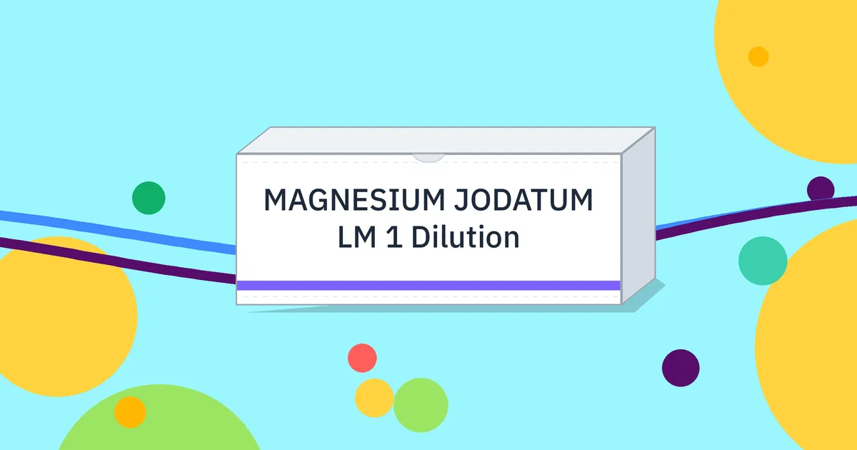 Symbolbild: Packung mit der Aufschrift MAGNESIUM JODATUM LM 1 Dilution (PZN 12937798) – Verfügbarkeit und Bezug in Apotheken in Frankfurt am Main
