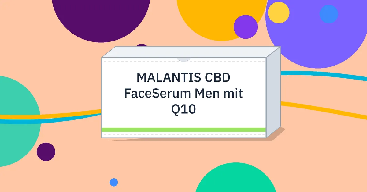 Symbolbild: Packung mit der Aufschrift MALANTIS CBD FaceSerum Men mit Q10 (PZN 18221612) – Verfügbarkeit und Bezug in Apotheken in Frankfurt am Main