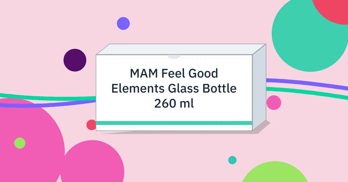 Symbolbild: Packung mit der Aufschrift MAM Feel Good Elements Glass Bottle 260 ml (PZN 17869908) – Verfügbarkeit und Bezug in Apotheken in Frankfurt am Main