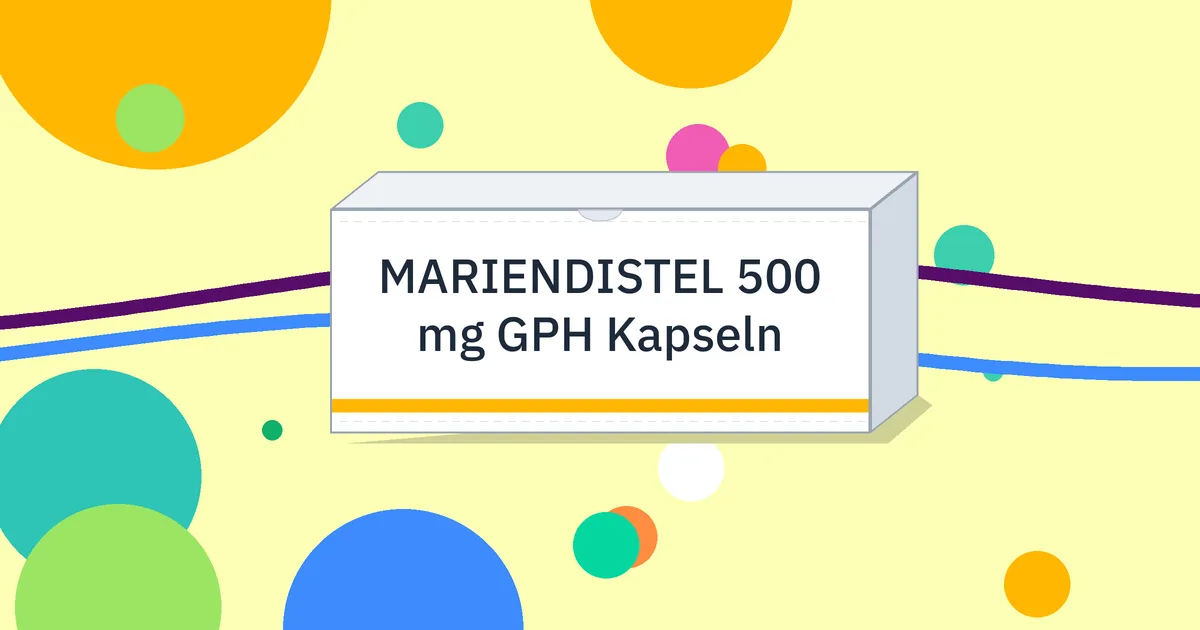 Symbolbild: Packung mit der Aufschrift MARIENDISTEL 500 mg GPH Kapseln (PZN 05530323) – Verfügbarkeit und Bezug in Apotheken in Frankfurt am Main