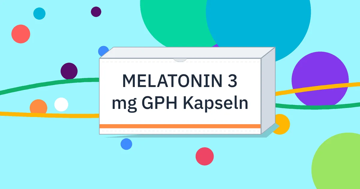 Symbolbild: Packung mit der Aufschrift MELATONIN 3 mg GPH Kapseln (PZN 09915882) – Verfügbarkeit und Bezug in Apotheken in Frankfurt am Main