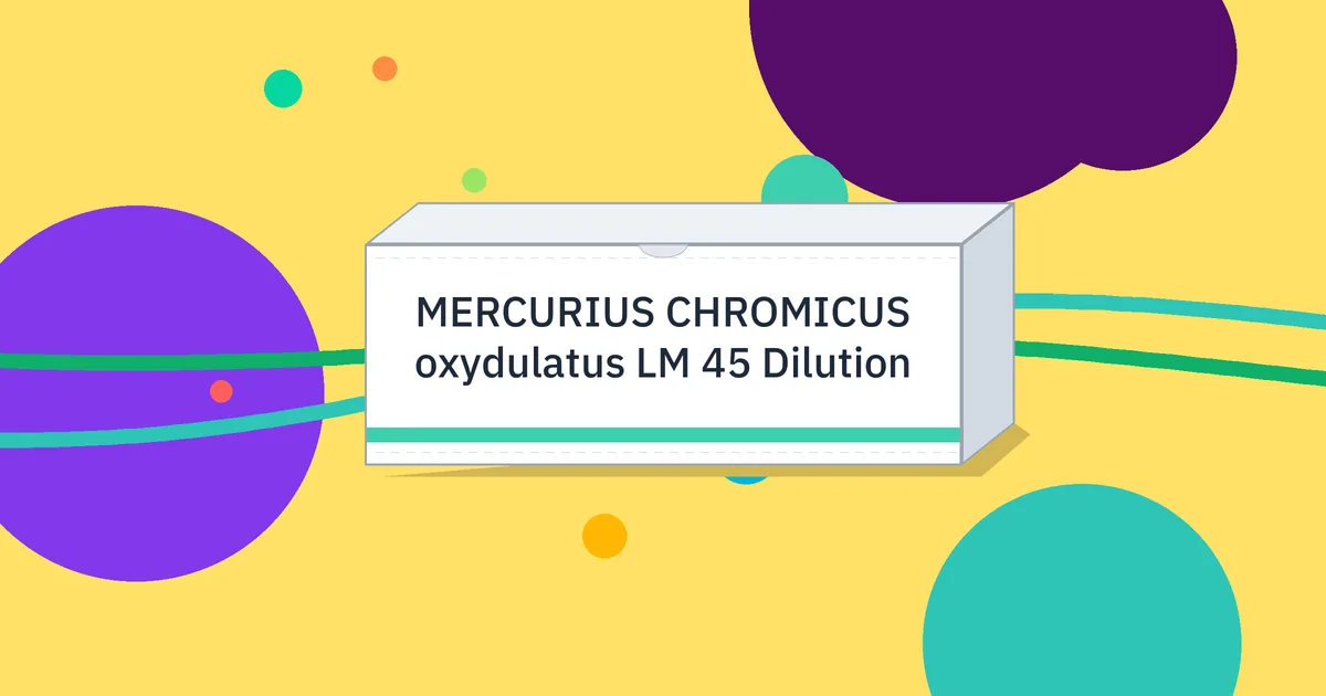 Symbolbild: Packung mit der Aufschrift MERCURIUS CHROMICUS oxydulatus LM 45 Dilution (PZN 12949749) – Verfügbarkeit und Bezug in Apotheken in Frankfurt am Main