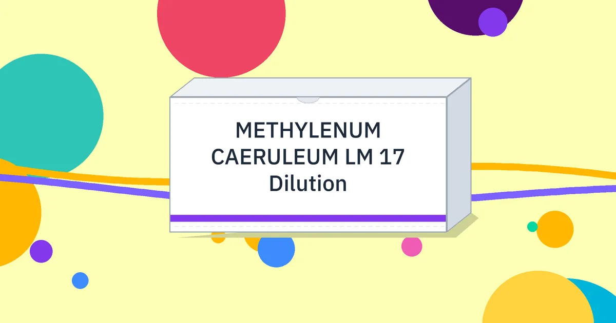 Symbolbild: Packung mit der Aufschrift METHYLENUM CAERULEUM LM 17 Dilution (PZN 13607092) – Verfügbarkeit und Bezug in Apotheken in Frankfurt am Main