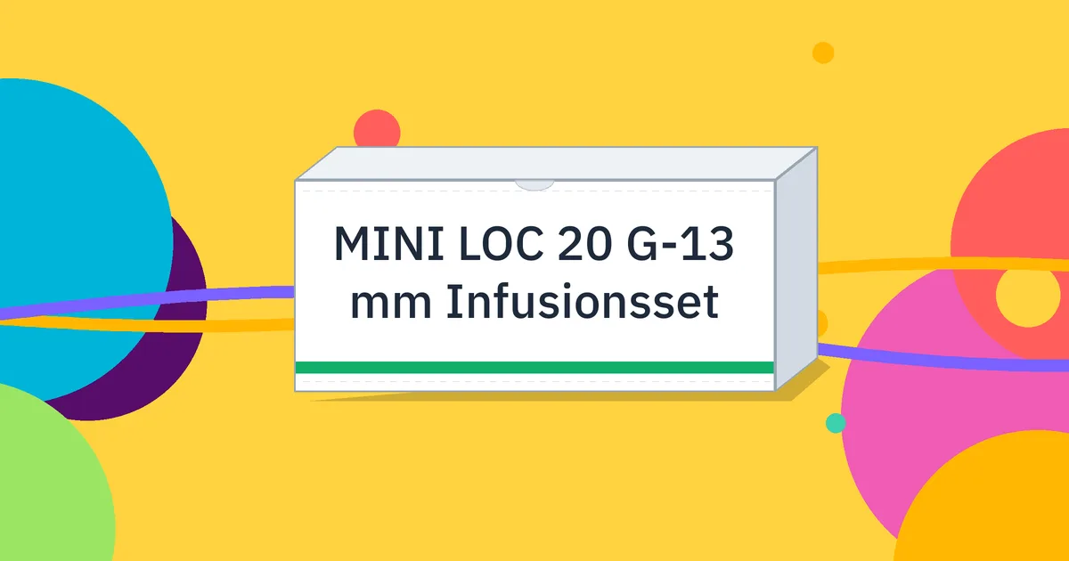 Symbolbild: Packung mit der Aufschrift MINI LOC 20 G-13 mm Infusionsset (PZN 05908299) – Verfügbarkeit und Bezug in Apotheken in Frankfurt am Main
