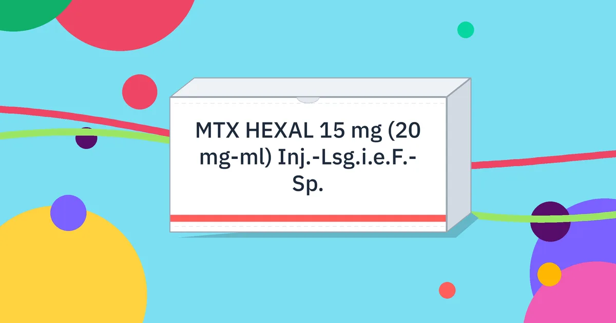Symbolbild: Packung mit der Aufschrift MTX HEXAL 15 mg (20 mg-ml) Inj.-Lsg.i.e.F.-Sp. (PZN 09218806) – Verfügbarkeit und Bezug in Apotheken in Frankfurt am Main
