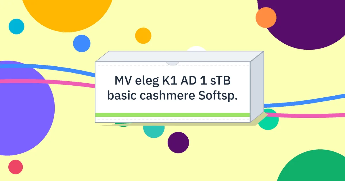 Symbolbild: Packung mit der Aufschrift MV eleg K1 AD 1 sTB basic cashmere Softsp. (PZN 14652203) – Verfügbarkeit und Bezug in Apotheken in Frankfurt am Main