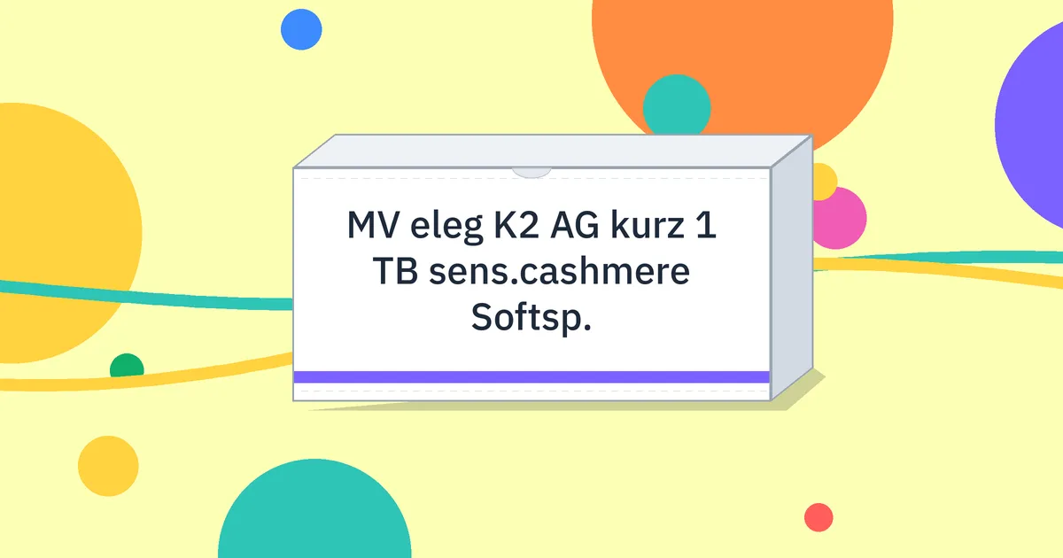 Symbolbild: Packung mit der Aufschrift MV eleg K2 AG kurz 1 TB sens.cashmere Softsp. (PZN 14674185) – Verfügbarkeit und Bezug in Apotheken in Frankfurt am Main