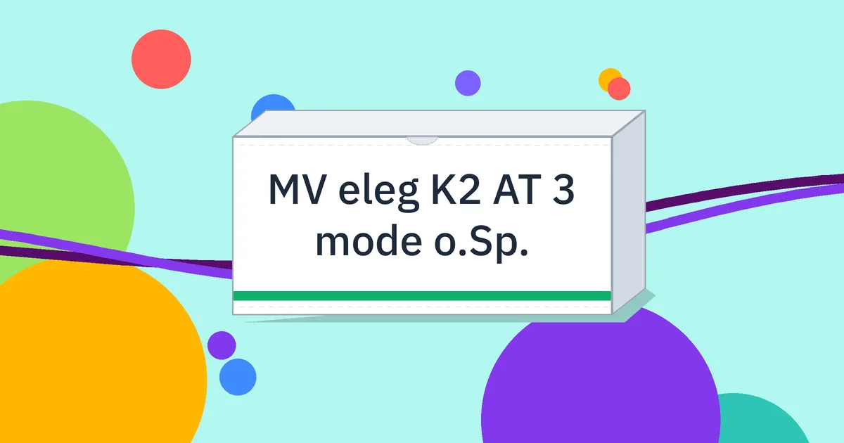 Symbolbild: Packung mit der Aufschrift MV eleg K2 AT 3 mode o.Sp. (PZN 04542703) – Verfügbarkeit und Bezug in Apotheken in Frankfurt am Main