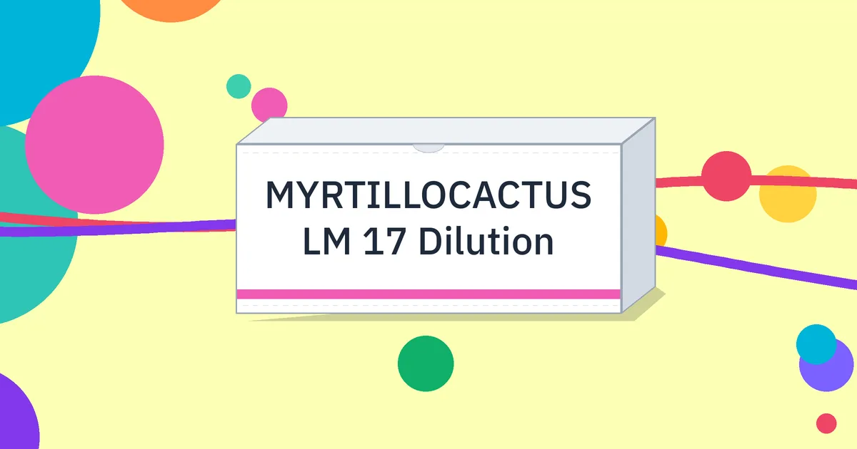 Symbolbild: Packung mit der Aufschrift MYRTILLOCACTUS LM 17 Dilution (PZN 13613098) – Verfügbarkeit und Bezug in Apotheken in Frankfurt am Main