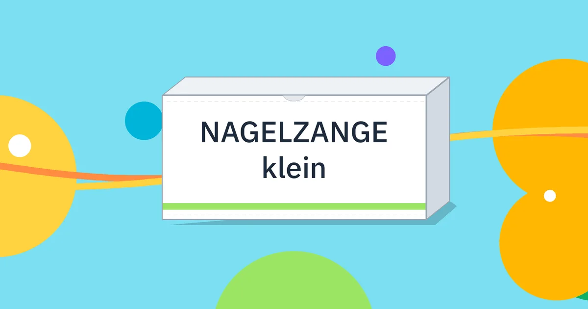 Symbolbild: Packung mit der Aufschrift NAGELZANGE klein (PZN 01966791) – Verfügbarkeit und Bezug in Apotheken in Frankfurt am Main