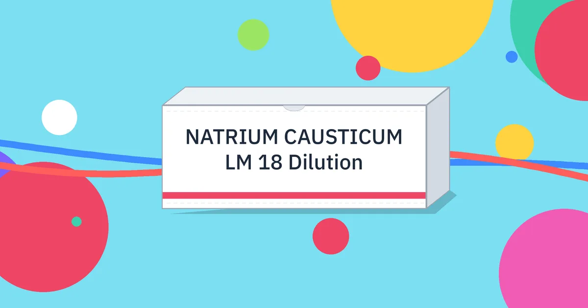 Symbolbild: Packung mit der Aufschrift NATRIUM CAUSTICUM LM 18 Dilution (PZN 09544121) – Verfügbarkeit und Bezug in Apotheken in Frankfurt am Main