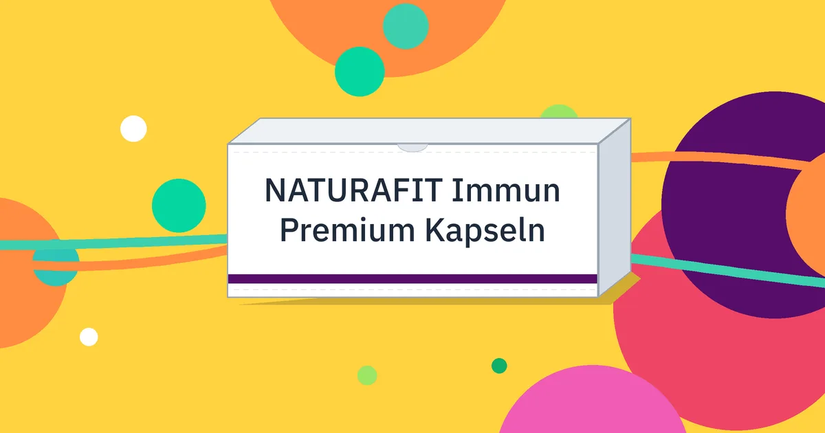 Symbolbild: Packung mit der Aufschrift NATURAFIT Immun Premium Kapseln (PZN 14381974) – Verfügbarkeit und Bezug in Apotheken in Frankfurt am Main