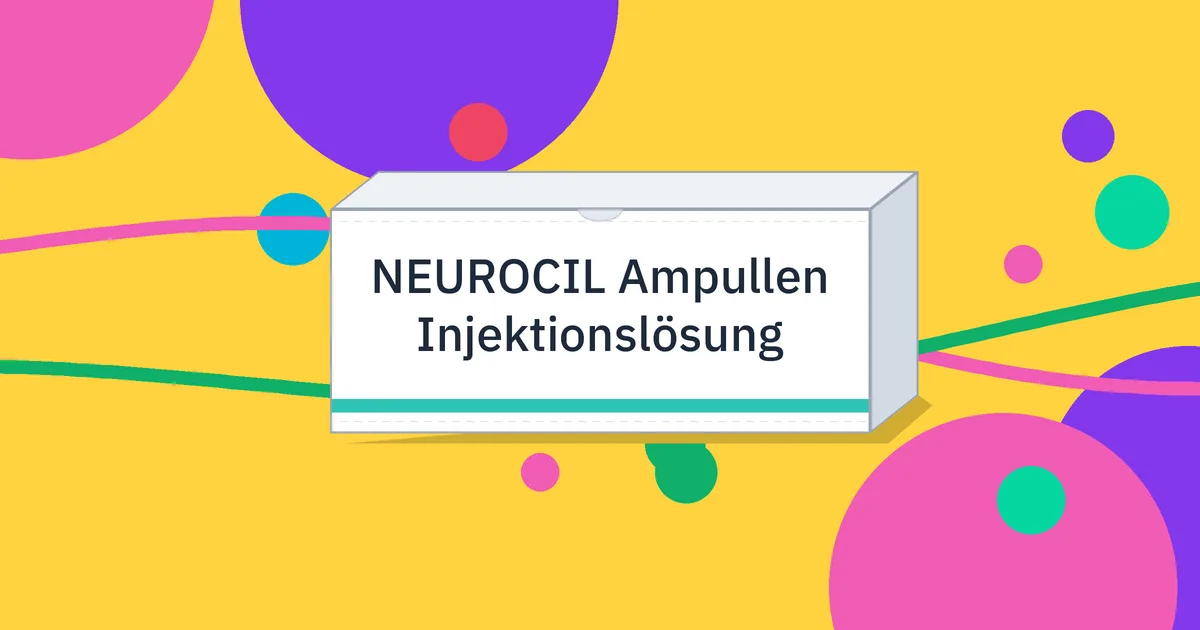 Symbolbild: Packung mit der Aufschrift NEUROCIL Ampullen Injektionslösung (PZN 00720906) – Verfügbarkeit und Bezug in Apotheken in Frankfurt am Main