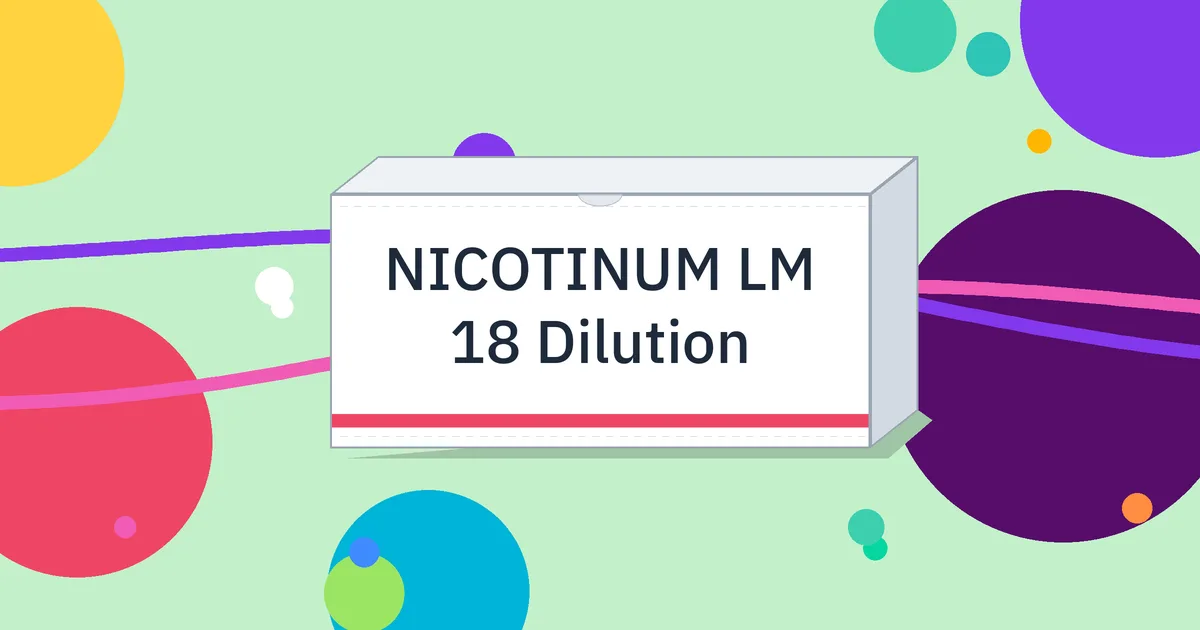 Symbolbild: Packung mit der Aufschrift NICOTINUM LM 18 Dilution (PZN 12969143) – Verfügbarkeit und Bezug in Apotheken in Frankfurt am Main