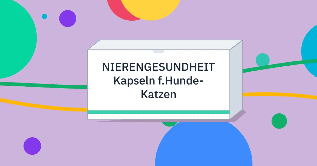 Symbolbild: Packung mit der Aufschrift NIERENGESUNDHEIT Kapseln f.Hunde-Katzen (PZN 19459391) – Verfügbarkeit und Bezug in Apotheken in Frankfurt am Main