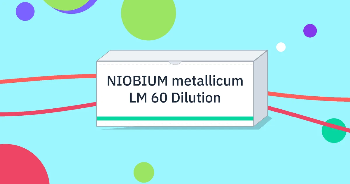 Symbolbild: Packung mit der Aufschrift NIOBIUM metallicum LM 60 Dilution (PZN 13619379) – Verfügbarkeit und Bezug in Apotheken in Frankfurt am Main