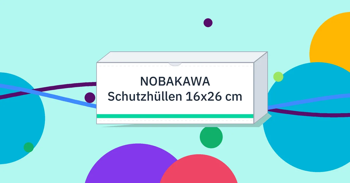 Symbolbild: Packung mit der Aufschrift NOBAKAWA Schutzhüllen 16x26 cm (PZN 04104251) – Verfügbarkeit und Bezug in Apotheken in Frankfurt am Main