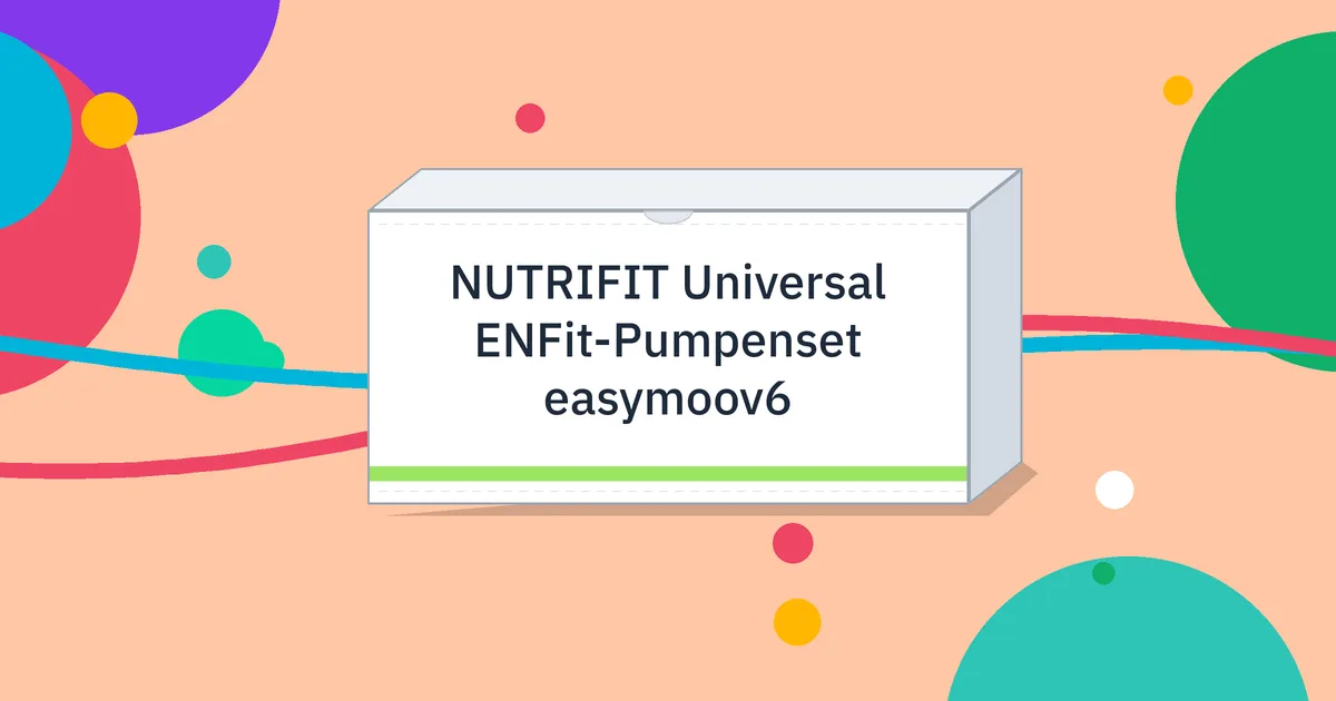 Symbolbild: Packung mit der Aufschrift NUTRIFIT Universal ENFit-Pumpenset easymoov6 (PZN 17275758) – Verfügbarkeit und Bezug in Apotheken in Frankfurt am Main