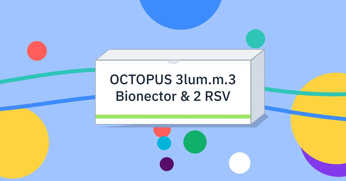 Symbolbild: Packung mit der Aufschrift OCTOPUS 3lum.m.3 Bionector & 2 RSV (PZN 16023718) – Verfügbarkeit und Bezug in Apotheken in Frankfurt am Main