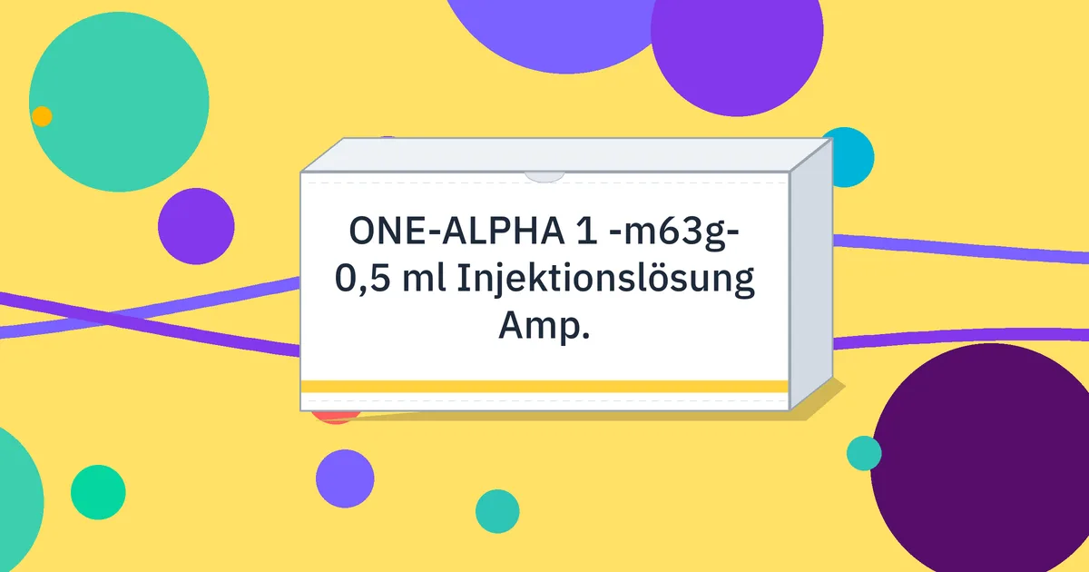 Symbolbild: Packung mit der Aufschrift ONE-ALPHA 1 -m63g-0,5 ml Injektionslösung Amp. (PZN 02326289) – Verfügbarkeit und Bezug in Apotheken in Frankfurt am Main