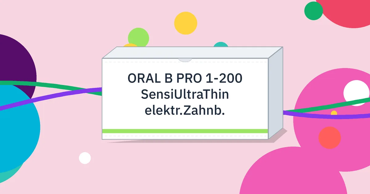 Symbolbild: Packung mit der Aufschrift ORAL B PRO 1-200 SensiUltraThin elektr.Zahnb. (PZN 15745131) – Verfügbarkeit und Bezug in Apotheken in Frankfurt am Main