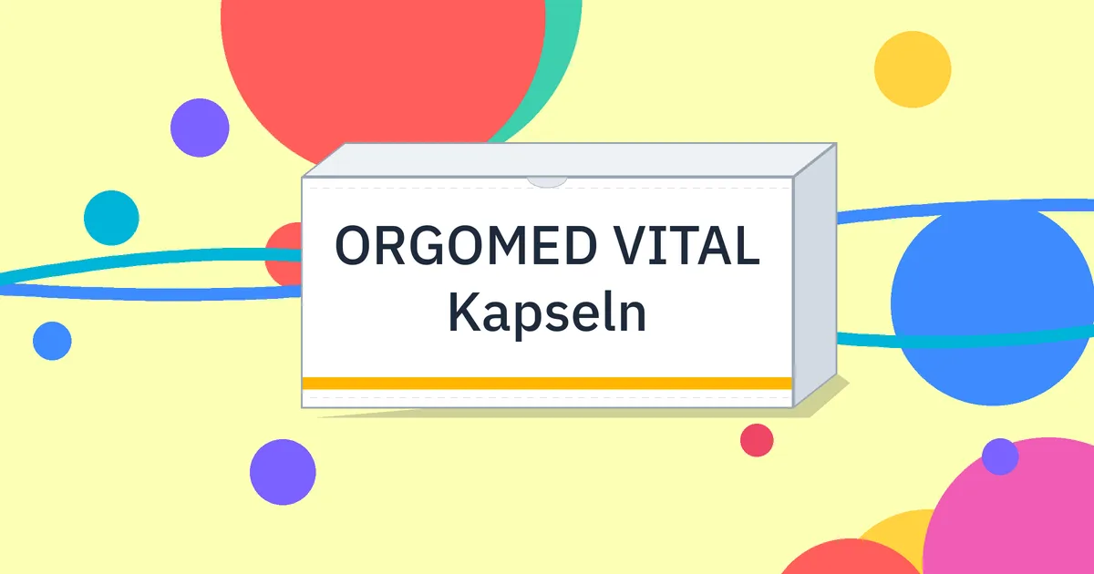 Symbolbild: Packung mit der Aufschrift ORGOMED VITAL Kapseln (PZN 19063285) – Verfügbarkeit und Bezug in Apotheken in Frankfurt am Main