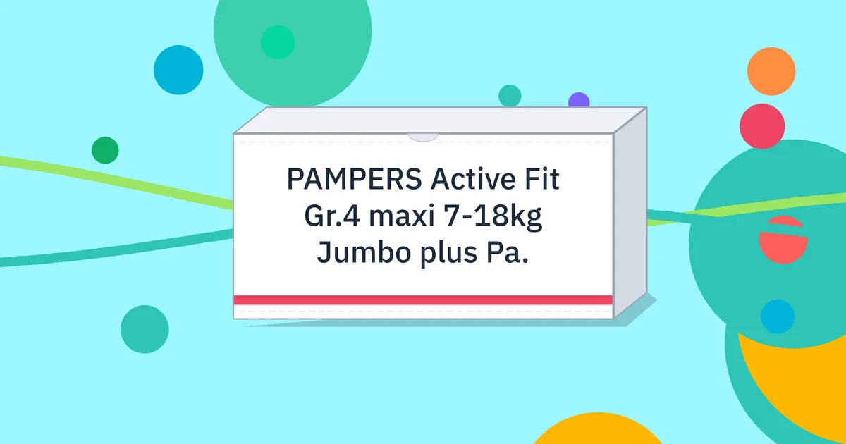 Symbolbild: Packung mit der Aufschrift PAMPERS Active Fit Gr.4 maxi 7-18kg Jumbo plus Pa. (PZN 10256456) – Verfügbarkeit und Bezug in Apotheken in Frankfurt am Main