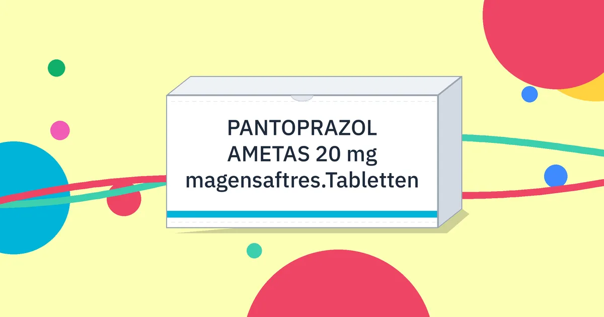 Symbolbild: Packung mit der Aufschrift PANTOPRAZOL AMETAS 20 mg magensaftres.Tabletten (PZN 18603093) – Verfügbarkeit und Bezug in Apotheken in Frankfurt am Main