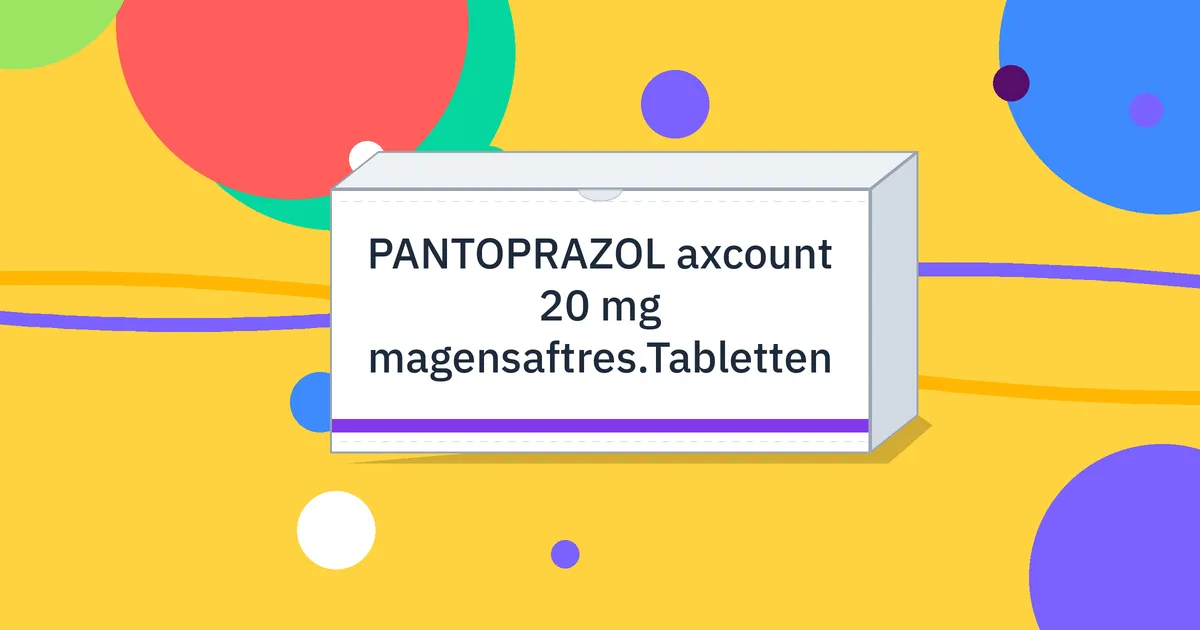 Symbolbild: Packung mit der Aufschrift PANTOPRAZOL axcount 20 mg magensaftres.Tabletten (PZN 11868440) – Verfügbarkeit und Bezug in Apotheken in Frankfurt am Main