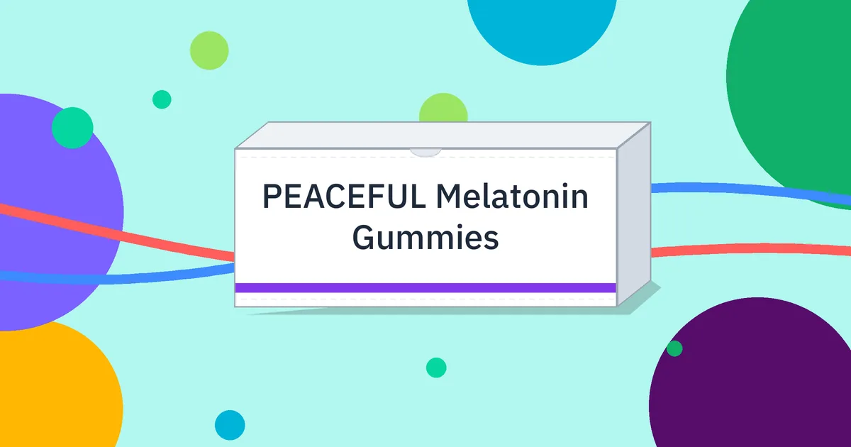 Symbolbild: Packung mit der Aufschrift PEACEFUL Melatonin Gummies (PZN 18825818) – Verfügbarkeit und Bezug in Apotheken in Frankfurt am Main
