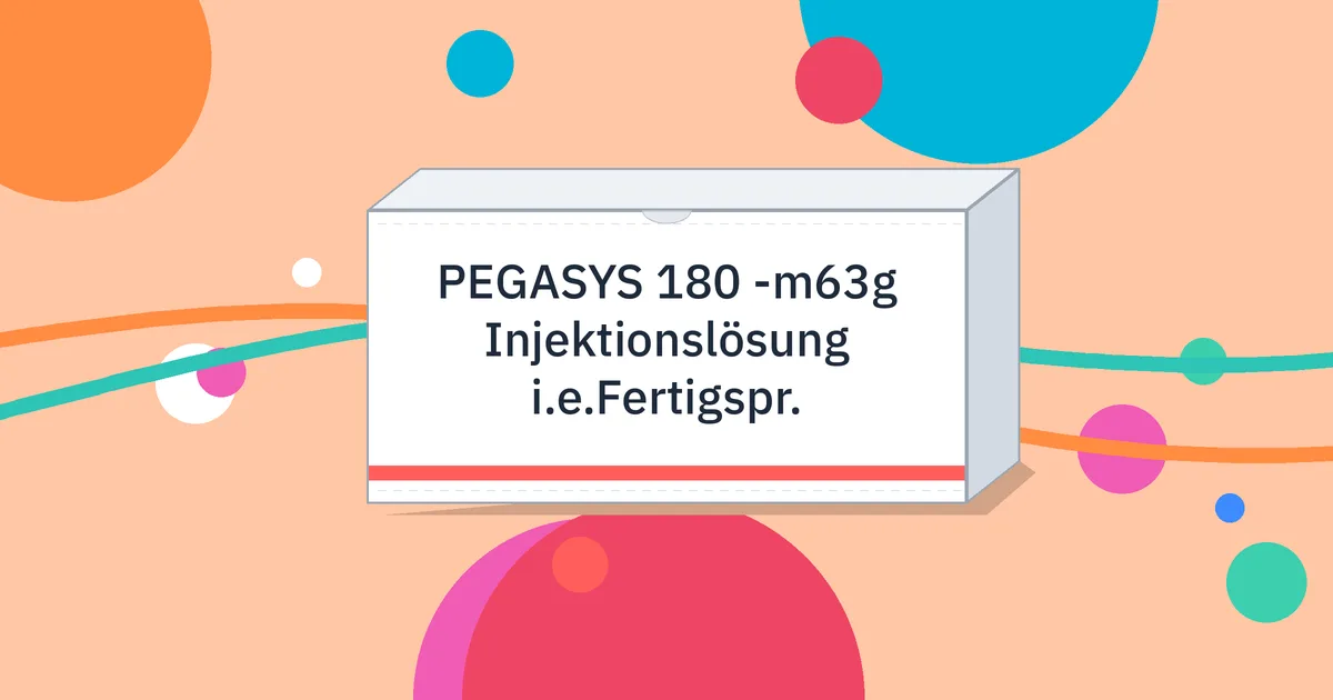 Symbolbild: Packung mit der Aufschrift PEGASYS 180 -m63g Injektionslösung i.e.Fertigspr. (PZN 16132063) – Verfügbarkeit und Bezug in Apotheken in Frankfurt am Main
