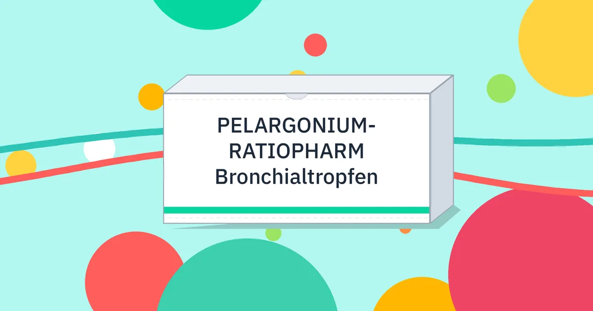 Symbolbild: Packung mit der Aufschrift PELARGONIUM-RATIOPHARM Bronchialtropfen (PZN 10086876) – Verfügbarkeit und Bezug in Apotheken in Frankfurt am Main