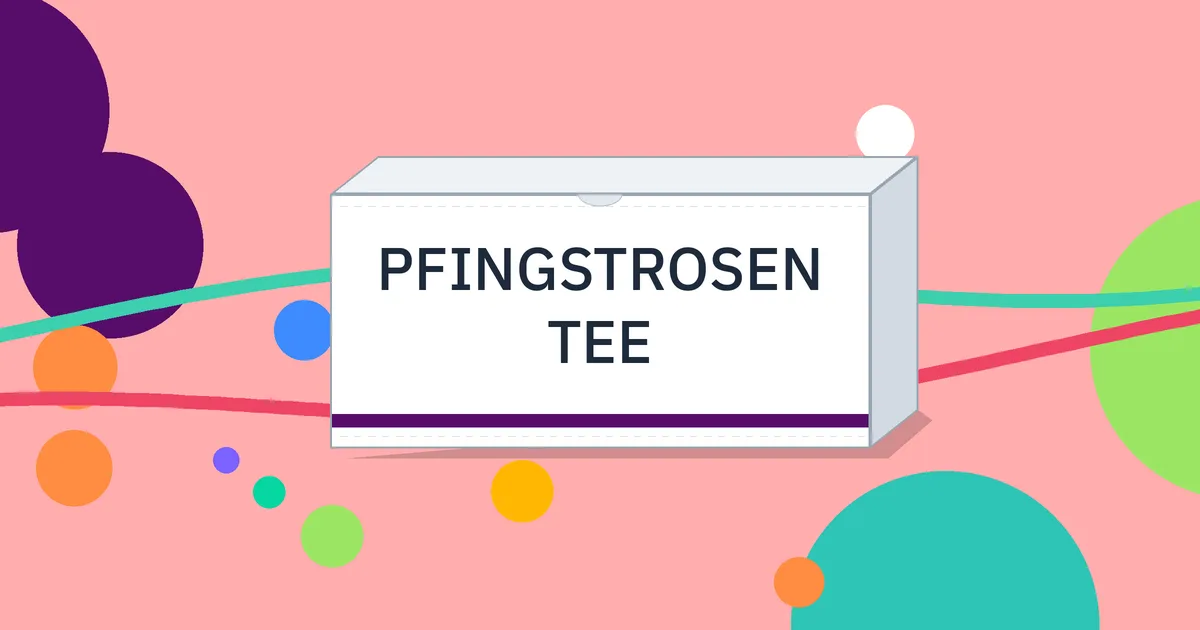 Symbolbild: Packung mit der Aufschrift PFINGSTROSEN TEE (PZN 18301185) – Verfügbarkeit und Bezug in Apotheken in Frankfurt am Main