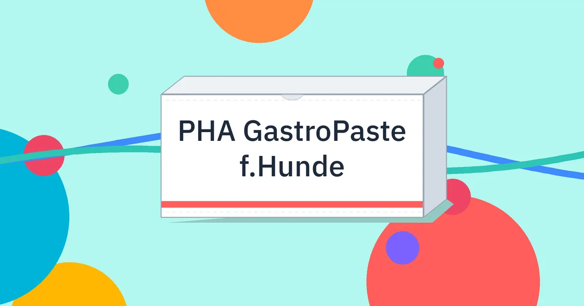 Symbolbild: Packung mit der Aufschrift PHA GastroPaste f.Hunde (PZN 19225718) – Verfügbarkeit und Bezug in Apotheken in Frankfurt am Main