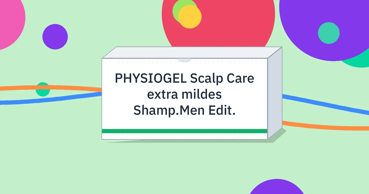 Symbolbild: Packung mit der Aufschrift PHYSIOGEL Scalp Care extra mildes Shamp.Men Edit. (PZN 19954475) – Verfügbarkeit und Bezug in Apotheken in Frankfurt am Main