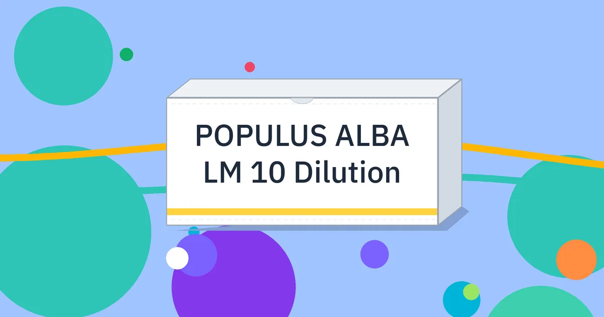 Symbolbild: Packung mit der Aufschrift POPULUS ALBA LM 10 Dilution (PZN 13663788) – Verfügbarkeit und Bezug in Apotheken in Frankfurt am Main