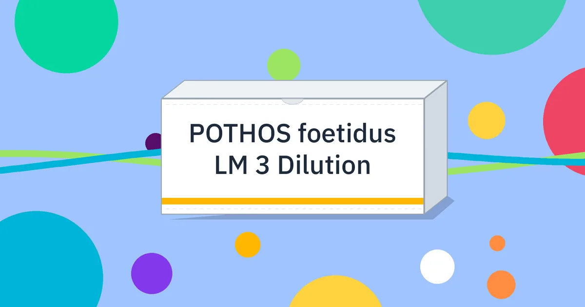 Symbolbild: Packung mit der Aufschrift POTHOS foetidus LM 3 Dilution (PZN 13665994) – Verfügbarkeit und Bezug in Apotheken in Frankfurt am Main
