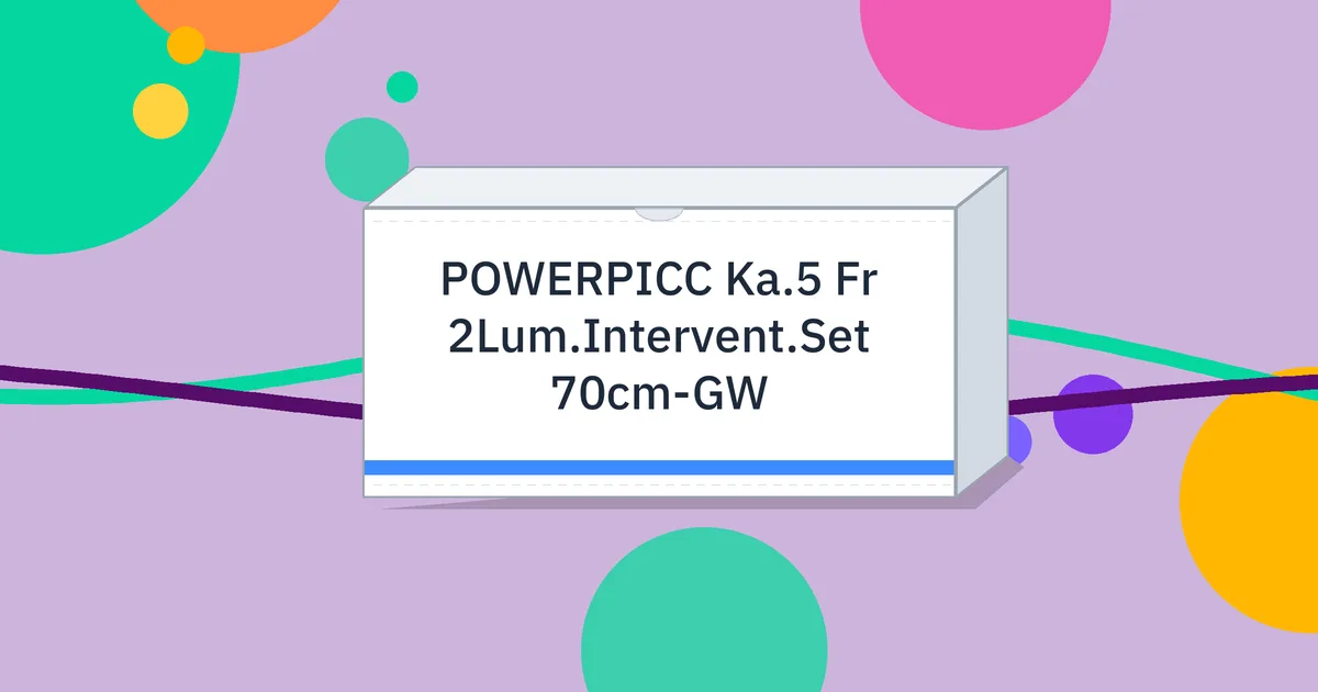 Symbolbild: Packung mit der Aufschrift POWERPICC Ka.5 Fr 2Lum.Intervent.Set 70cm-GW (PZN 12398350) – Verfügbarkeit und Bezug in Apotheken in Frankfurt am Main